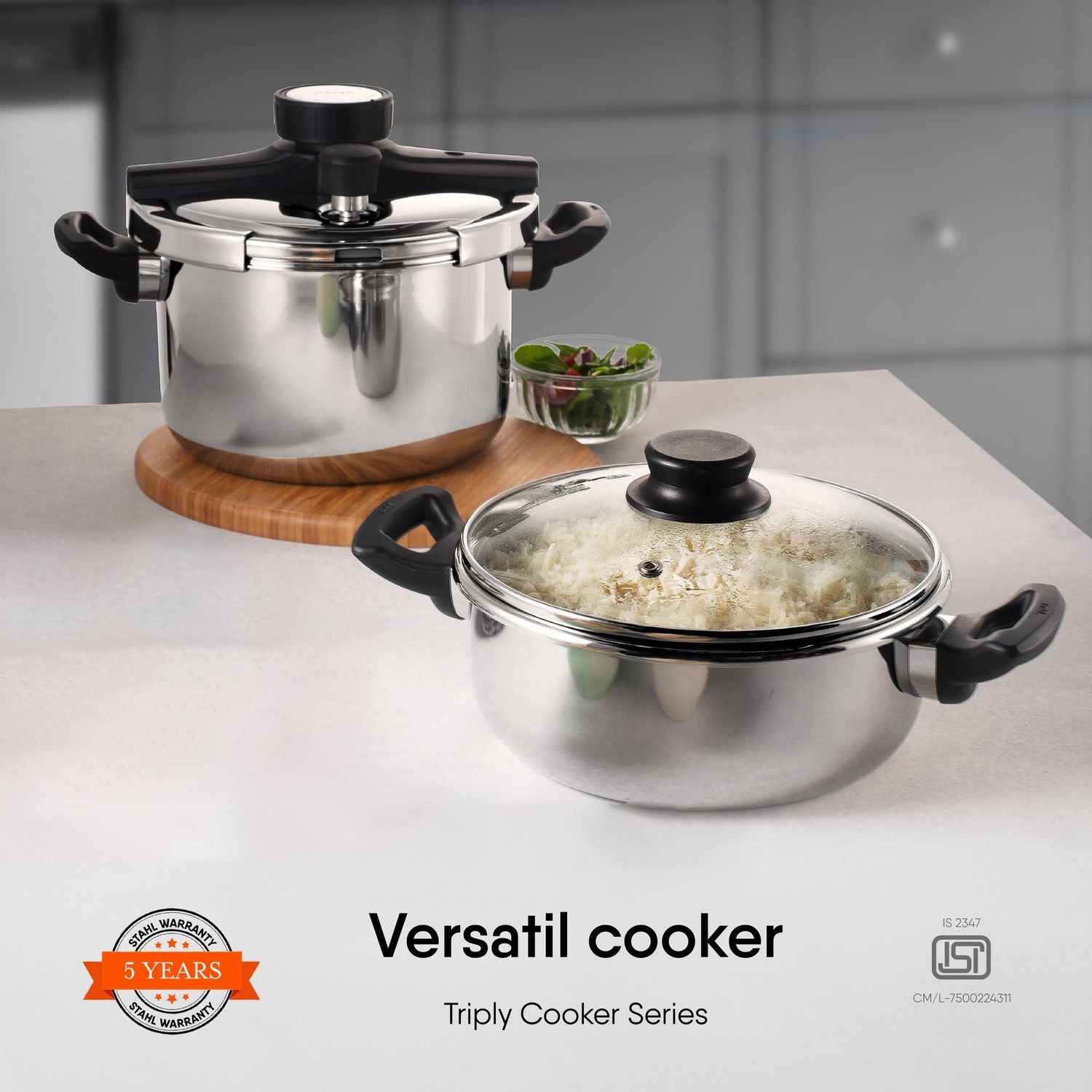 Buy Versatile Cooker – Triply Steel at Best Price | Stahl Kitchens