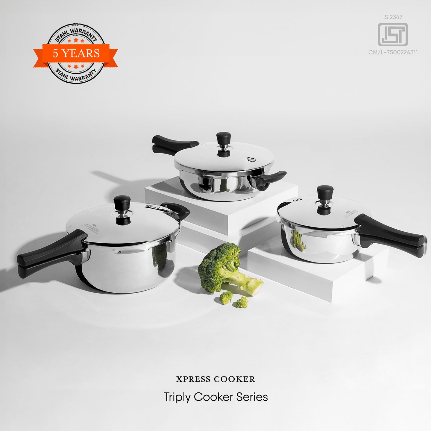 Buy Triply Stainless Steel Xpress Pressure Cooker Online at Best Price ...