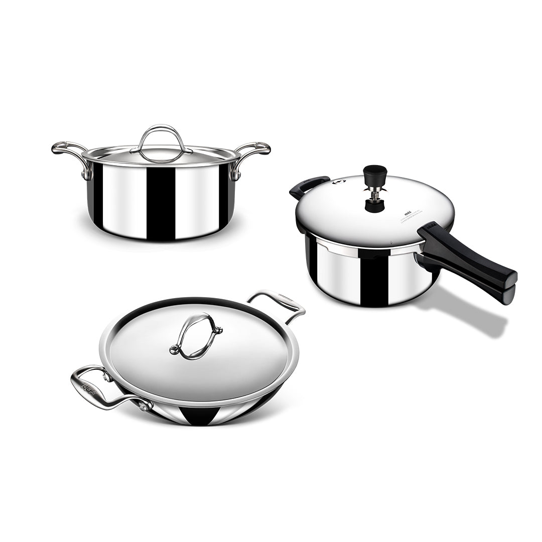Buy Artisan Combo Pack ( Saucepan , Kadhai & Cooker) Online at Best ...